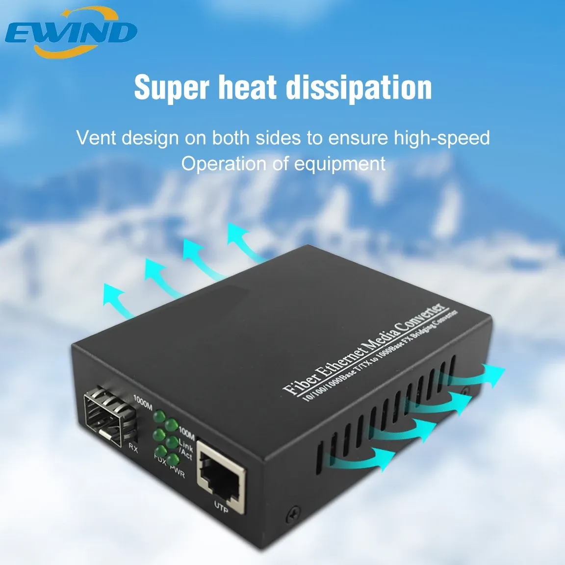 1000Mbps SFP Fiber Optic Switch, EWIND Gigabit Fiber To RJ45 Media ...