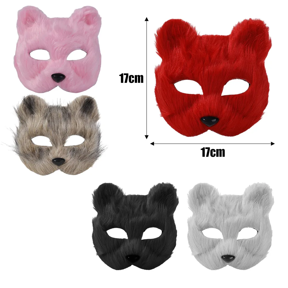 DHgate.com:Furry Fox Full Face Cosplay Eye Mask Halloween Costume Prop ...