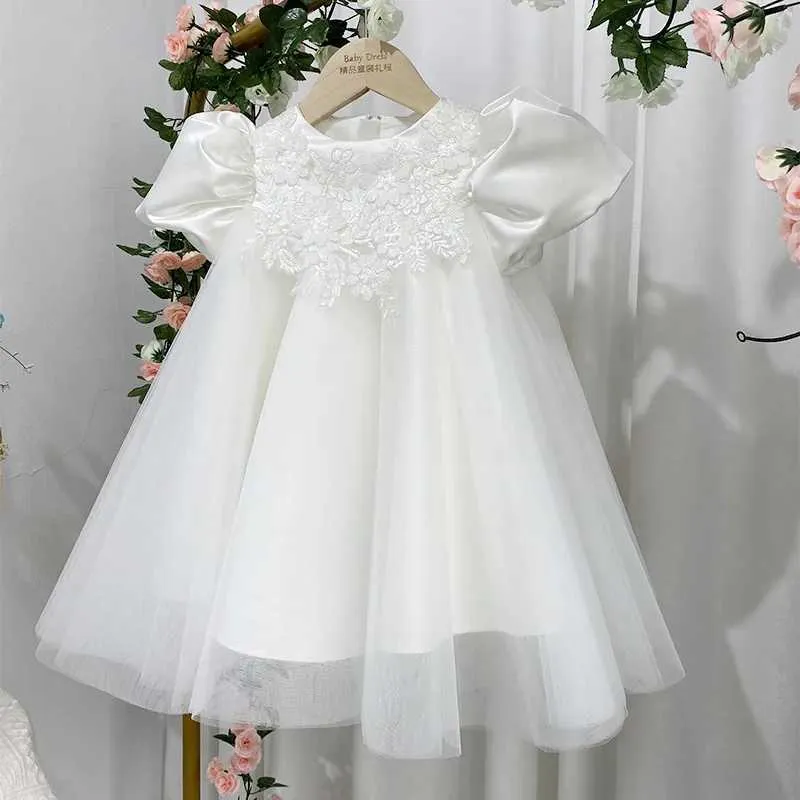 DHgate.com:Baby Girls Elegant Lace Christening Dress for Baptism, Birthday, Wedding | Puff ...