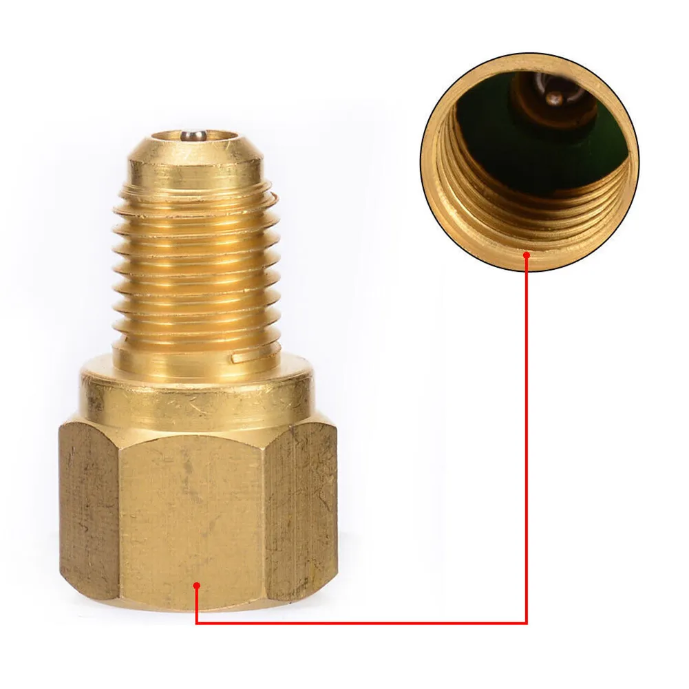 R12 To R134a 1/4 Female Flare 1/2 Acme Male Valve Fitting Adapters Kit ...