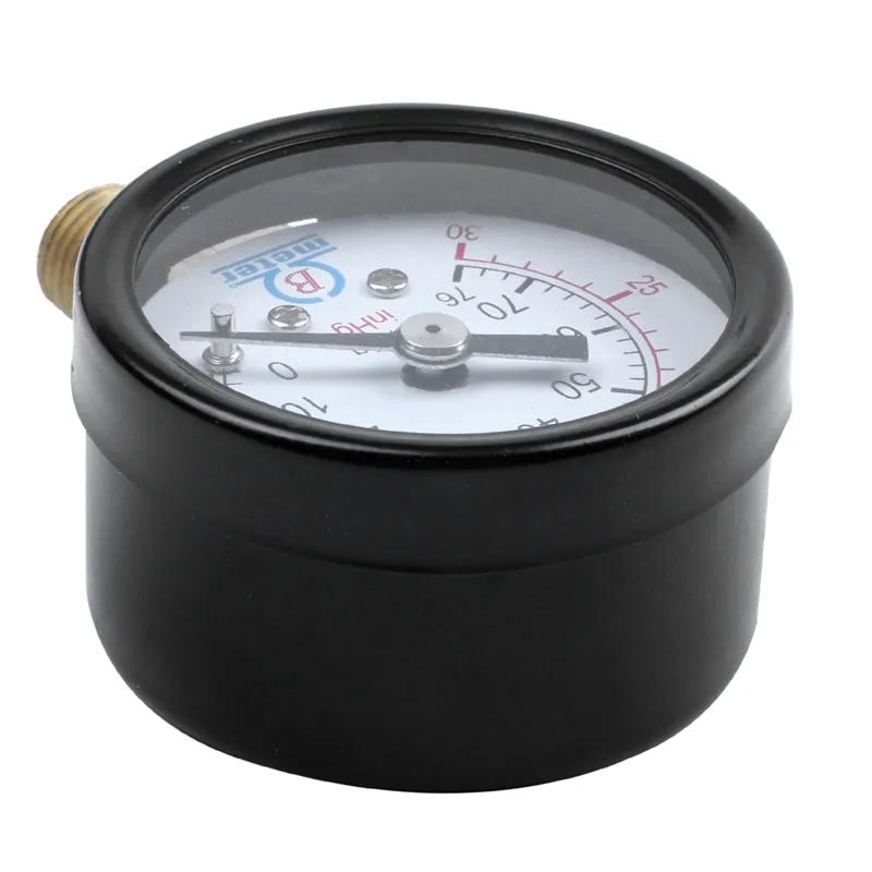 Male Threaded Pneumatic Air Vacuum Pressure Gauge 30 inHg to 0 Hg from ...