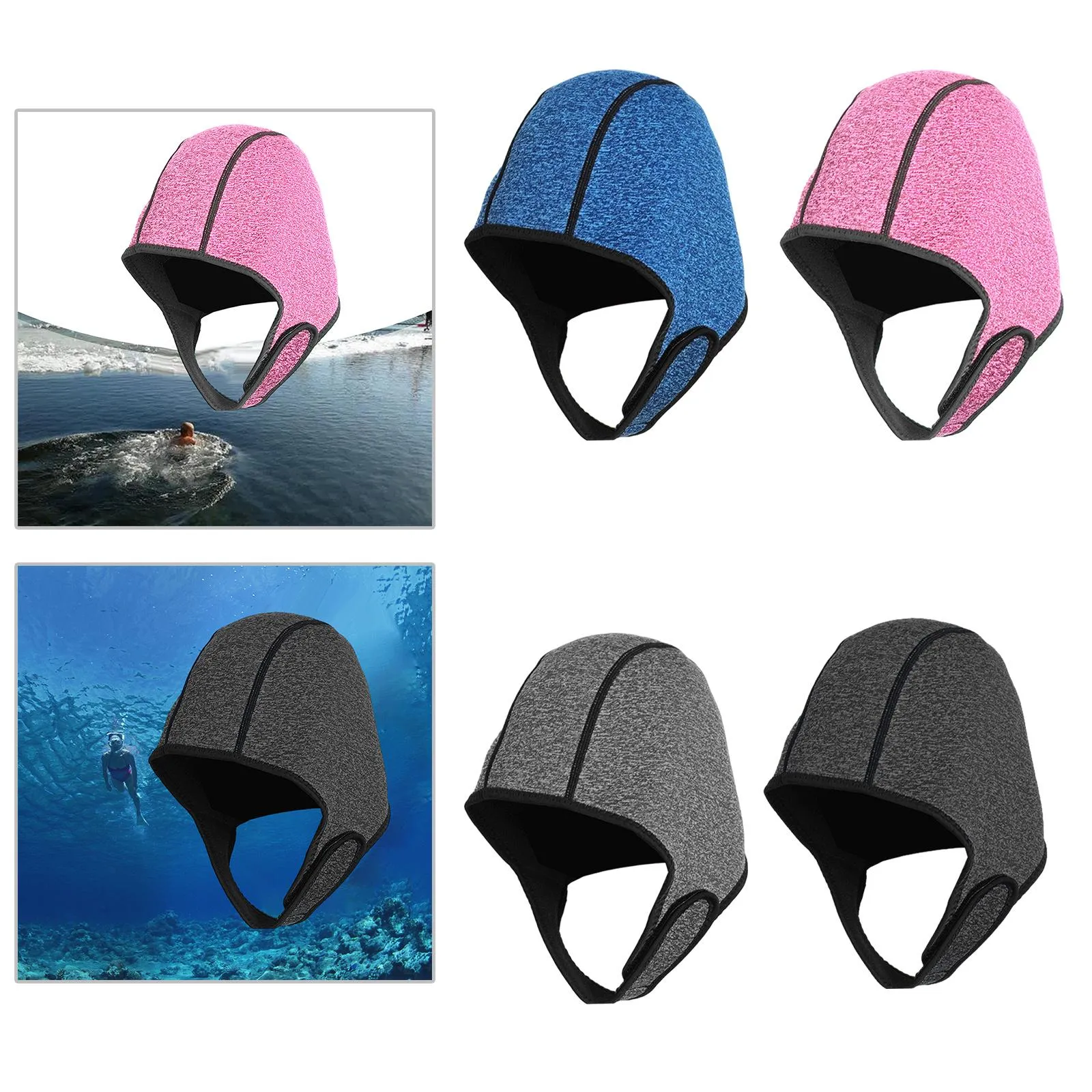 Premium 2mm Neoprene Diving Hood - Thermal, Unisex Wetsuit Hood for ...