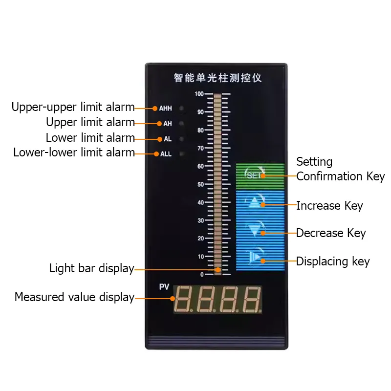 4-20mA Alarm Output Digital Display Single Light Column Water Level ...