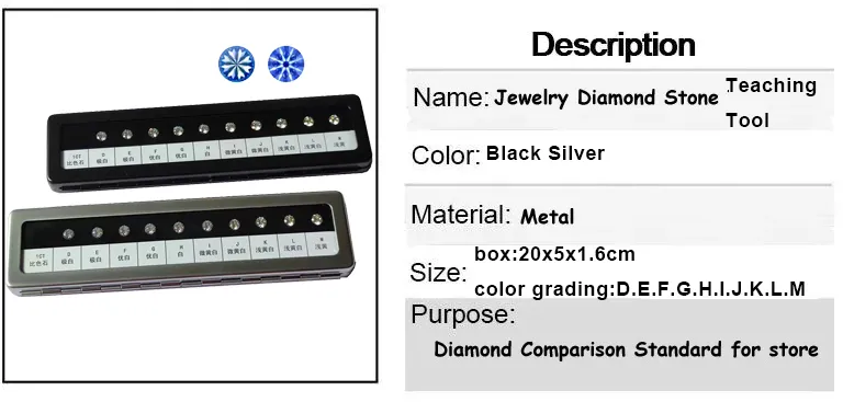Simulated Loose Diamond Display Zirconia Color Reference Grading Prop ...