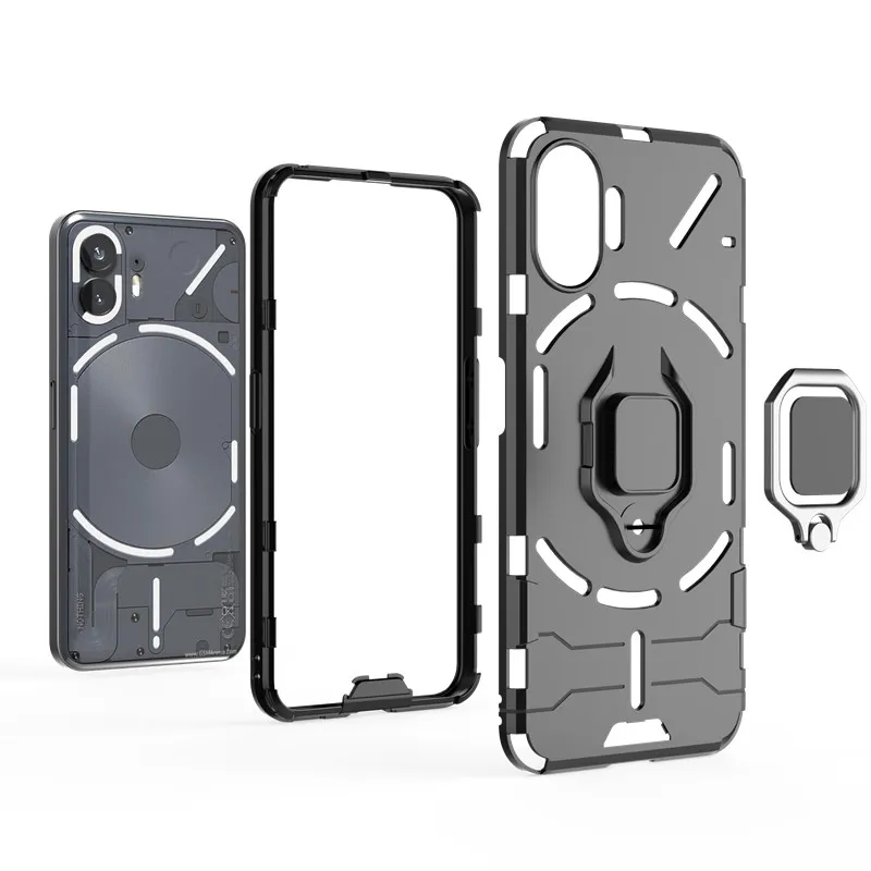 Shockproof Nothing Phone 2 Case, Rugged Armor Cover with Soft Silicone ...