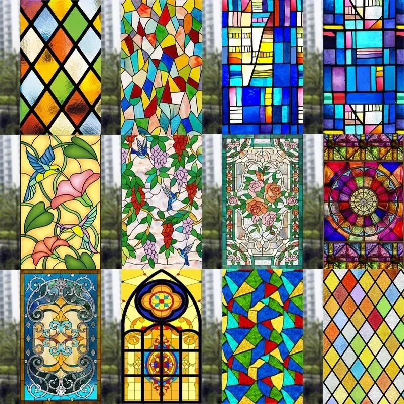 Stained Glass Stickers For Windows: Decorative Privacy Film for Glass ...