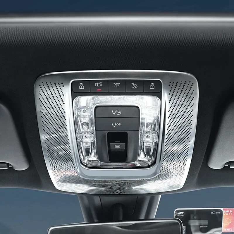 Mercedes Roof Lamp Cover Trim Sticker - Carbon Fiber Interior Decor Kit ...