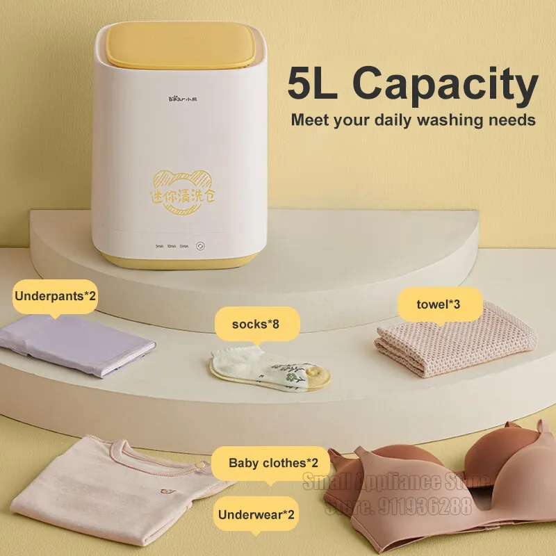 Portable 5L Foldable Washing Machine Bucket: Perfect Travel Washer for ...
