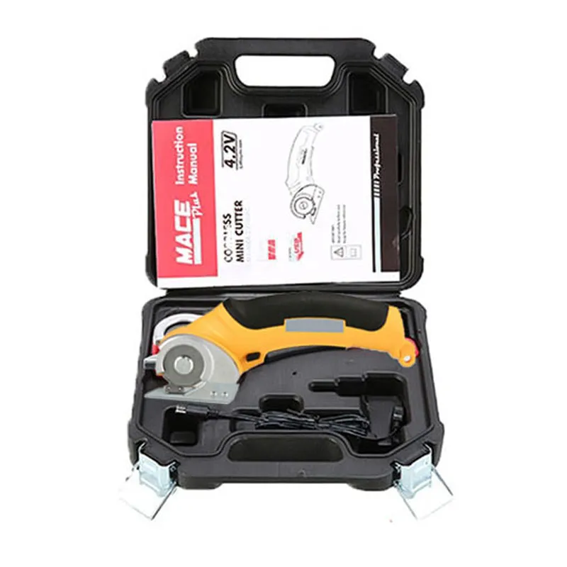 6V electric rotary cloth cutter for fabric leather carpet cutting with ...