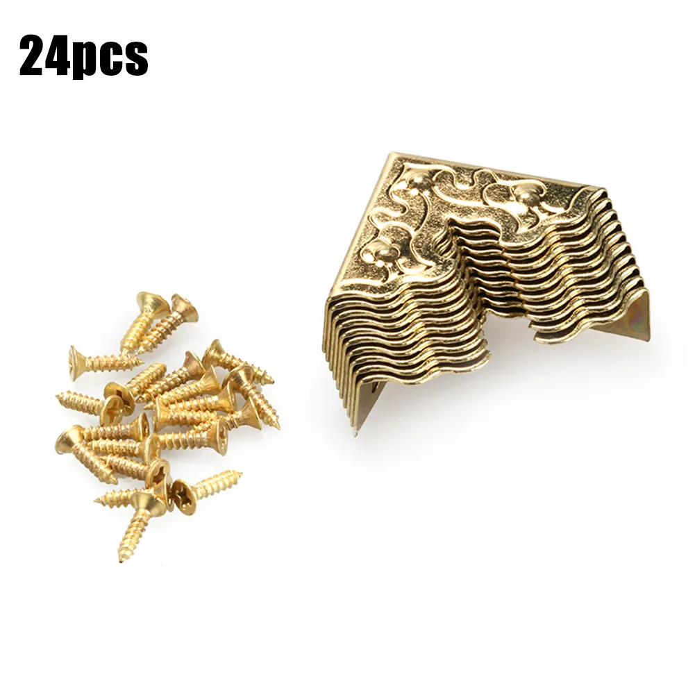 25mm Antique Metal Box Corner Protectors for Wooden Cases and Jewelry ...