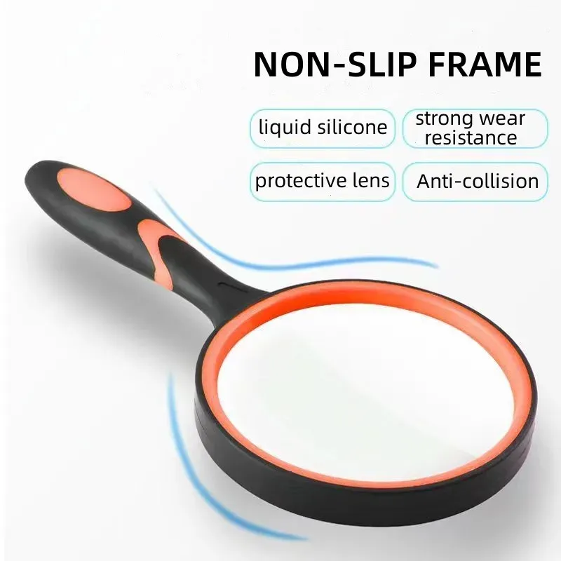 Magnifying Glass: 6X-10X Handheld Reading Aid with Non-Slip Grip for ...