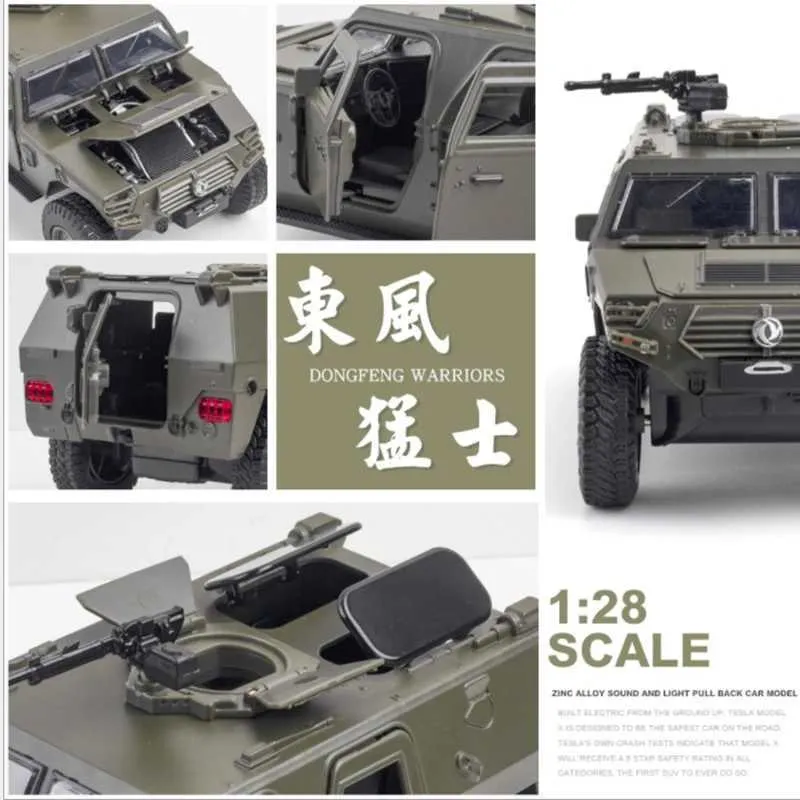 Diecast Model Cars 1:24 Military Refit Armored Car Alloy Metal Police ...