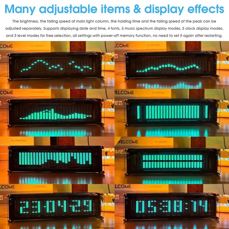 Audio Spectrum Analyzer VFD Sound Level Meter VU Meter With Screen ...