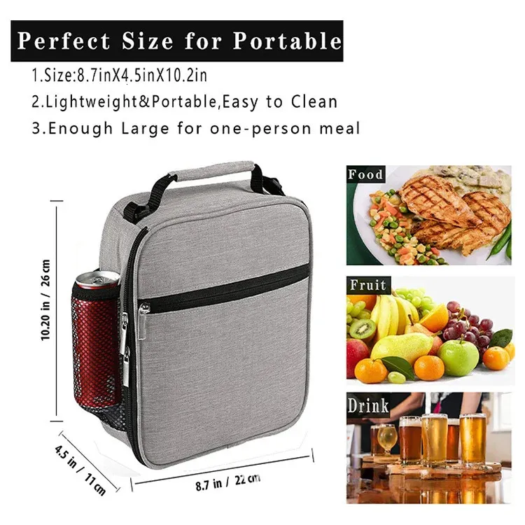 Hand-Take Thermal Lunch Bag: Outdoor Picnic Tote Cooler, Insulated Food ...