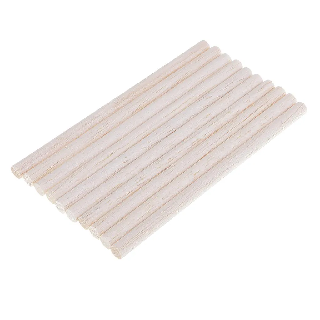 2-9.8 in 50-250mm Round Unfinished Balsa Wood Dowel Rods for Woodcraft ...