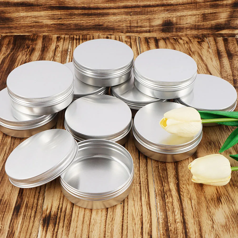 Aluminum Jars Refillable Empty Metal Containers 50ml and 100ml Portable ...