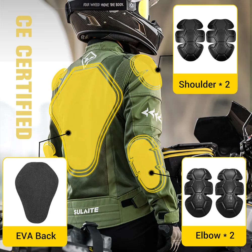 Breathable Mesh Motorcycle Jacket with Removable CE Protective ...