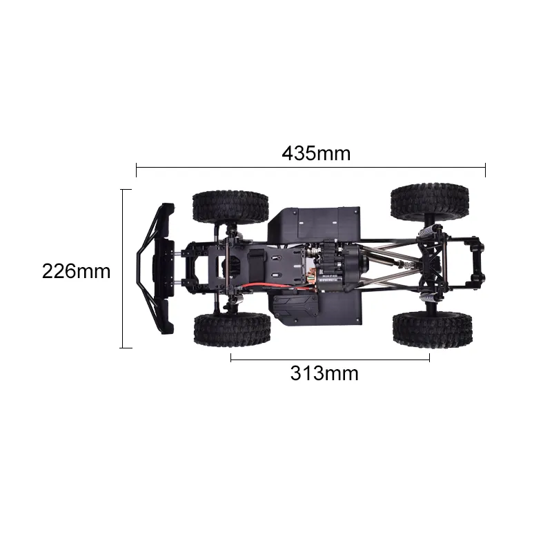 DIY Mounted Chassis Frame Wheelbase For 1/10 SCX10II 90046 90047 Remote ...