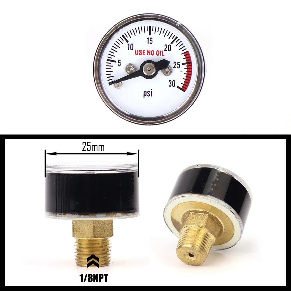 Air Mini Micro tire pressure gauge Manometre Manometer with Thread 1 ...