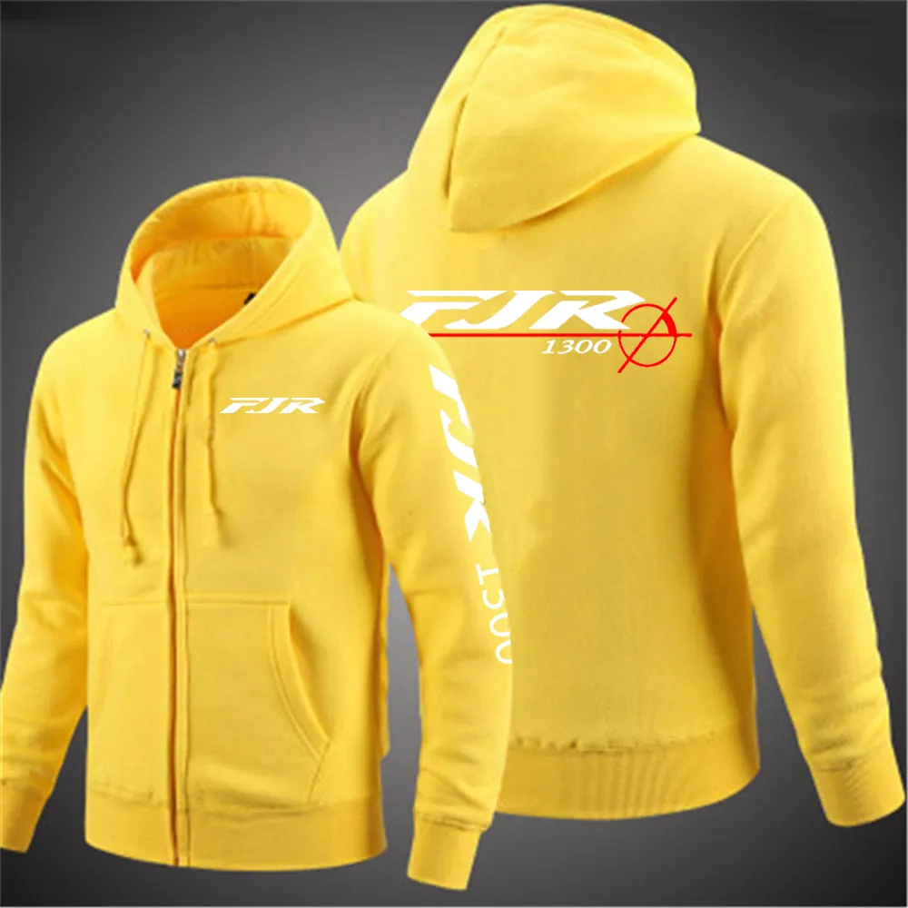 Men's Motorcycle Long Sleeve Zipper Hooded Jacket Casual Sweatshirt ...