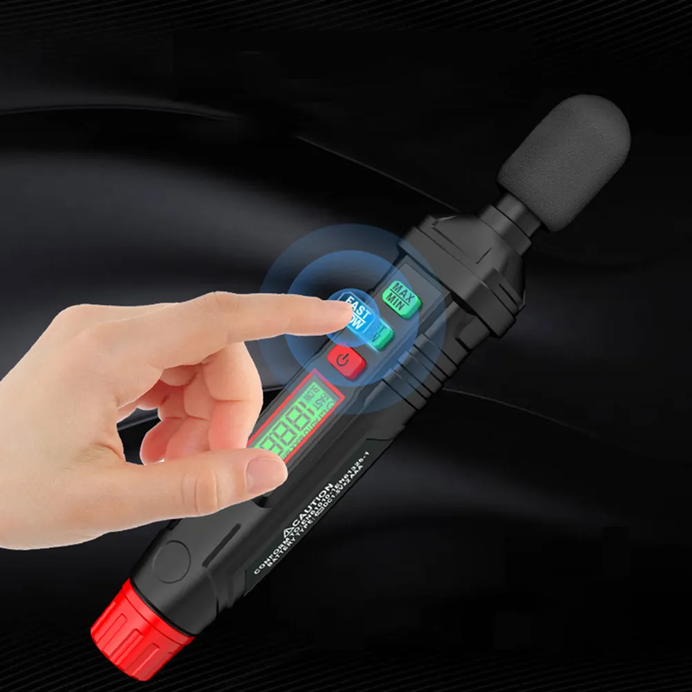HT64 Digital Sound Level Meter 30-130 dBA Max/Min Data Hold Noise Audio ...