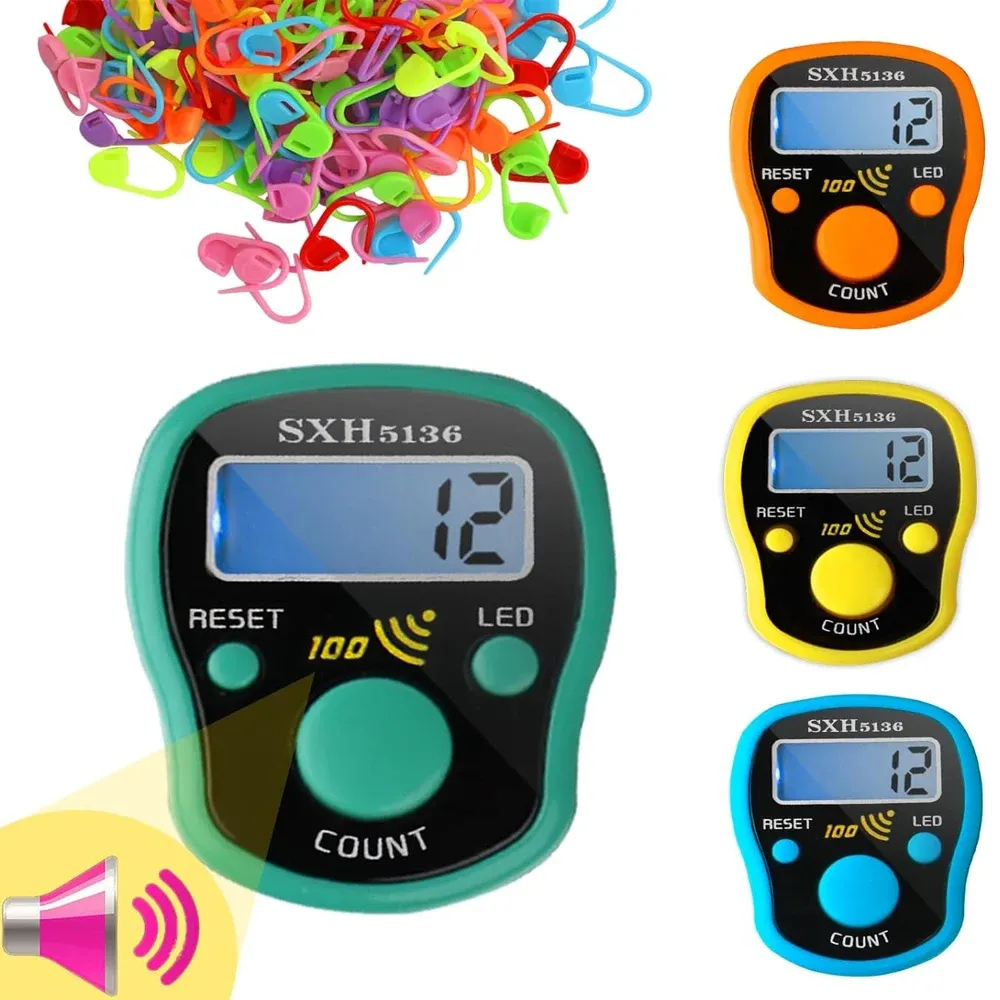 DHgate.com:50Pcs Crochet Makers w/ Digital Finger Counter & Locking ...