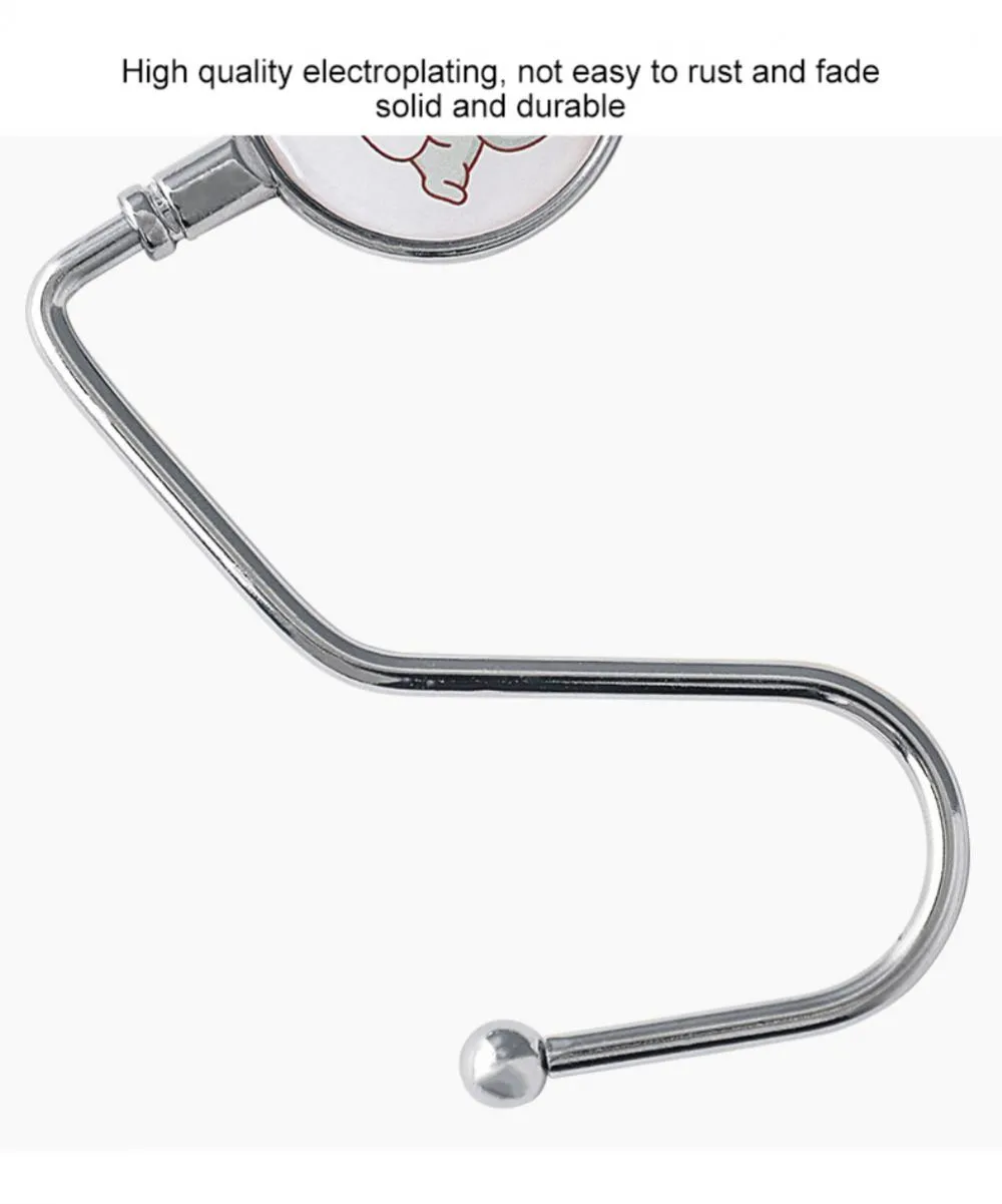 Desk Side Bag Hook Metal Portable Hanging Handbag Hanger Foldable Load ...