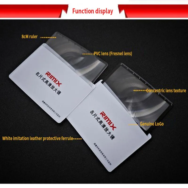 Portable Card Magnifying Glass 5x Magnification Credit Card Size Ultra ...