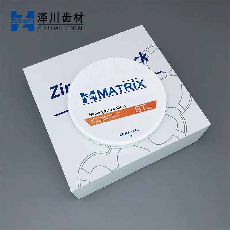 Zechuan MATRIX ST-ML Multilayer Zirconia Blocks, 98mm Dental Lab System ...