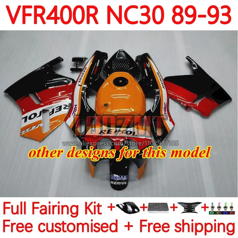 DHgate.com:Frame For HONDA VFR400 Pink Repsol V4 RVF VFR 400 R RR CC 89 ...