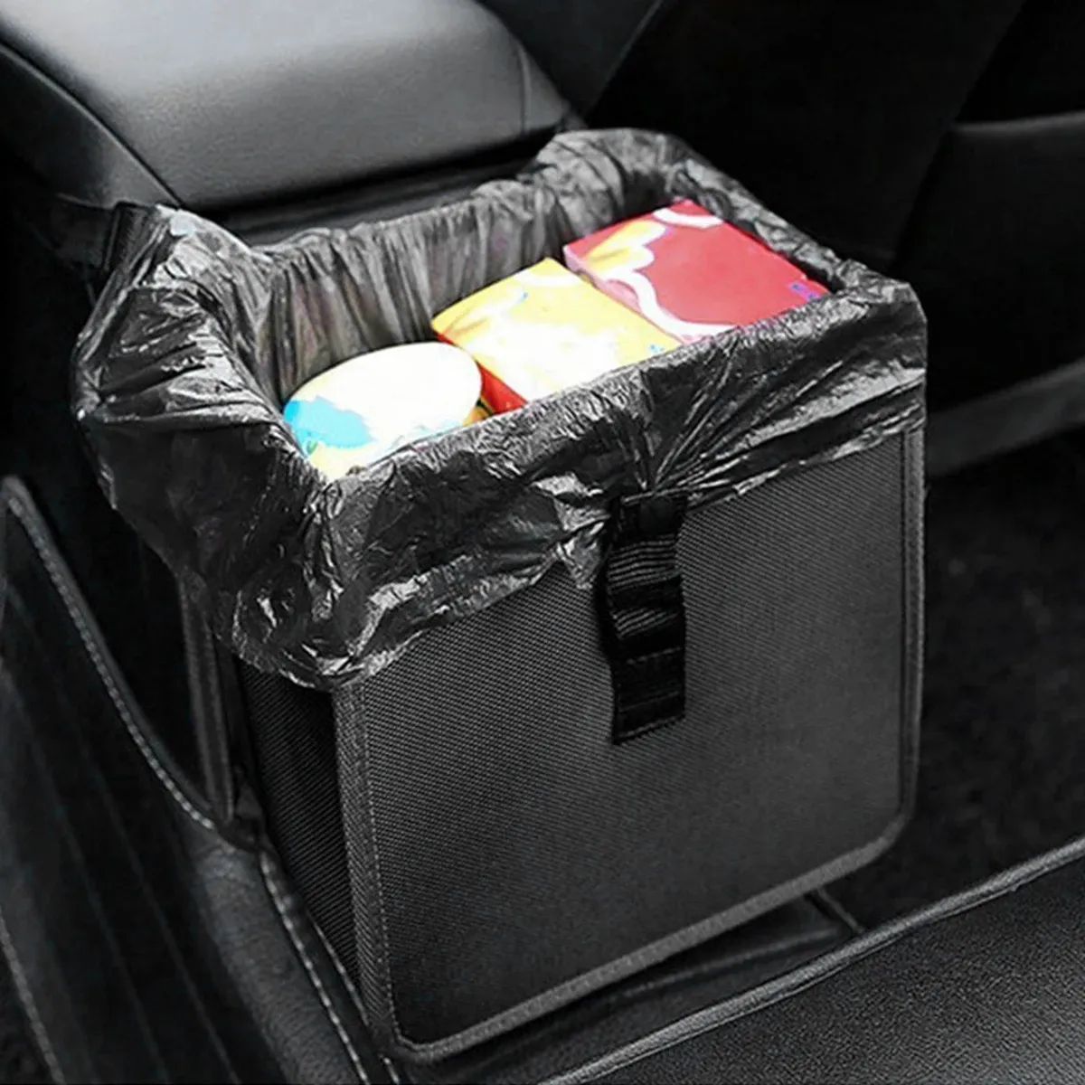 5L Waterproof Car Trash Can with Adjustable Strap - Foldable & Portable ...