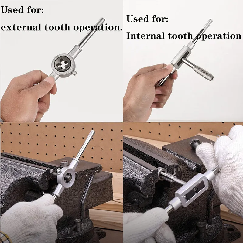 Drill Tap Bits Set - Metric Hand Tap and Die Set M3-M12 Screw Thread ...