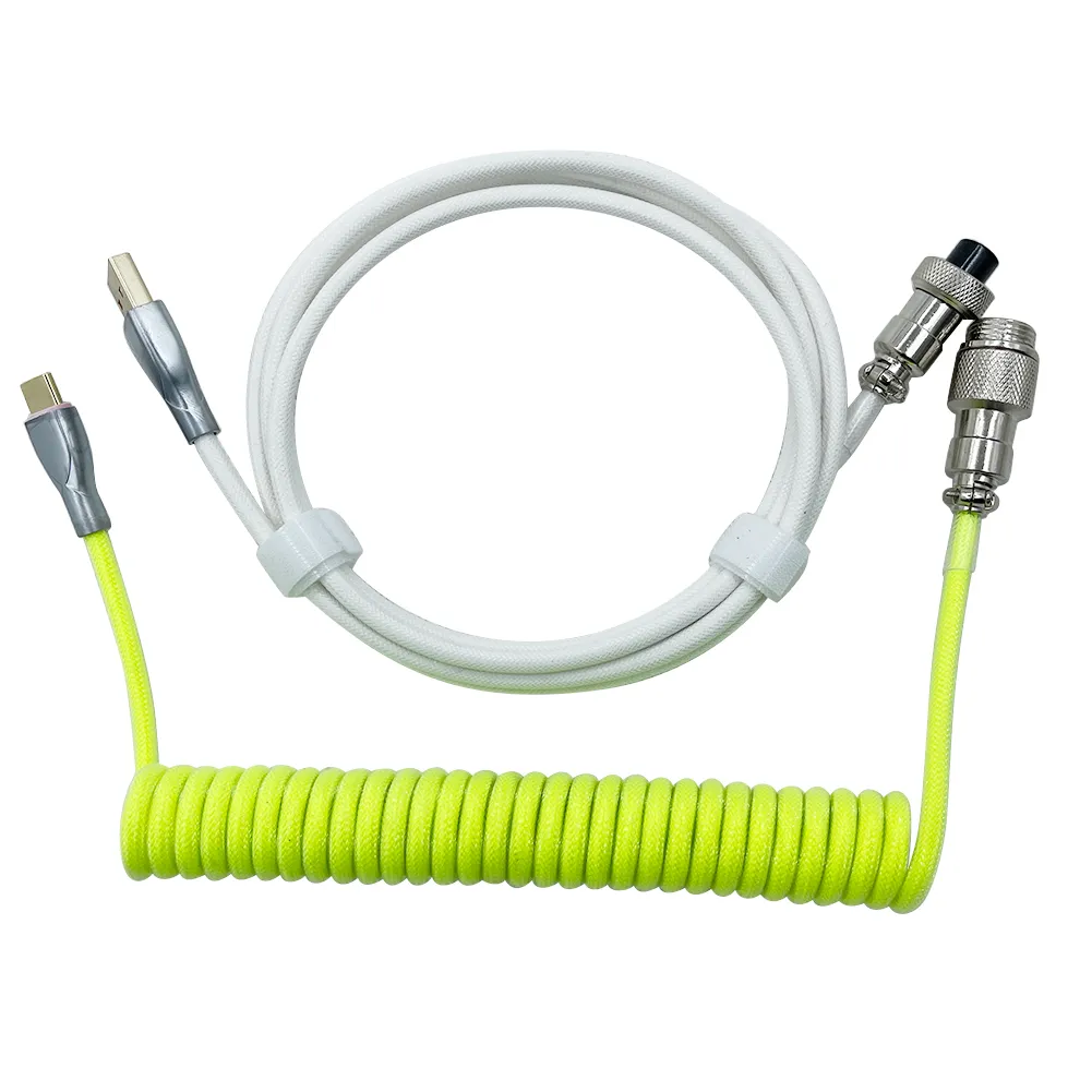 DHgate.com:Aviator Spiral USB-C Mechanical Keyboard Cable - Black ...