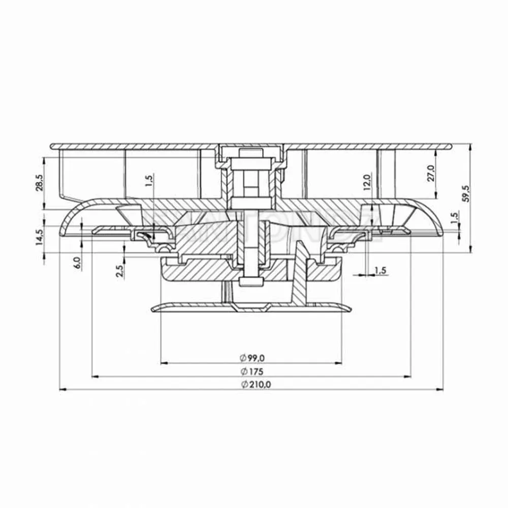 Low Profile Wind Driven Van Vent For Rotary Roof, Dog, Horse Trailers ...