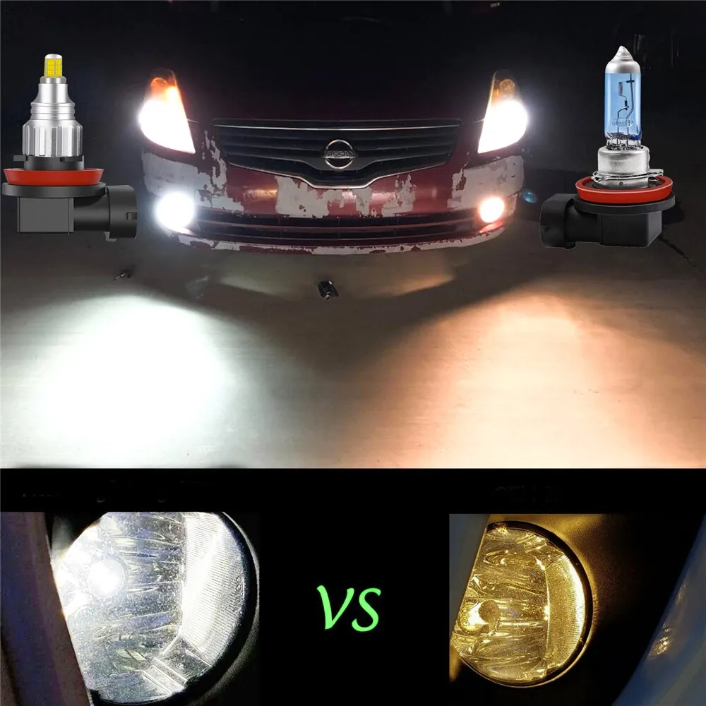 H9 H8 H11 Led HB4 9006 HB3 9005 Fog Lights Bulb 360 LED 3000K 6000K ...