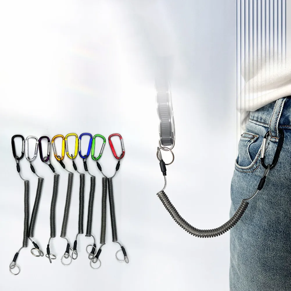 Fishing Lure Pliers Lanyard Spiral Spring Wire Rope Anti-lost Tool for ...