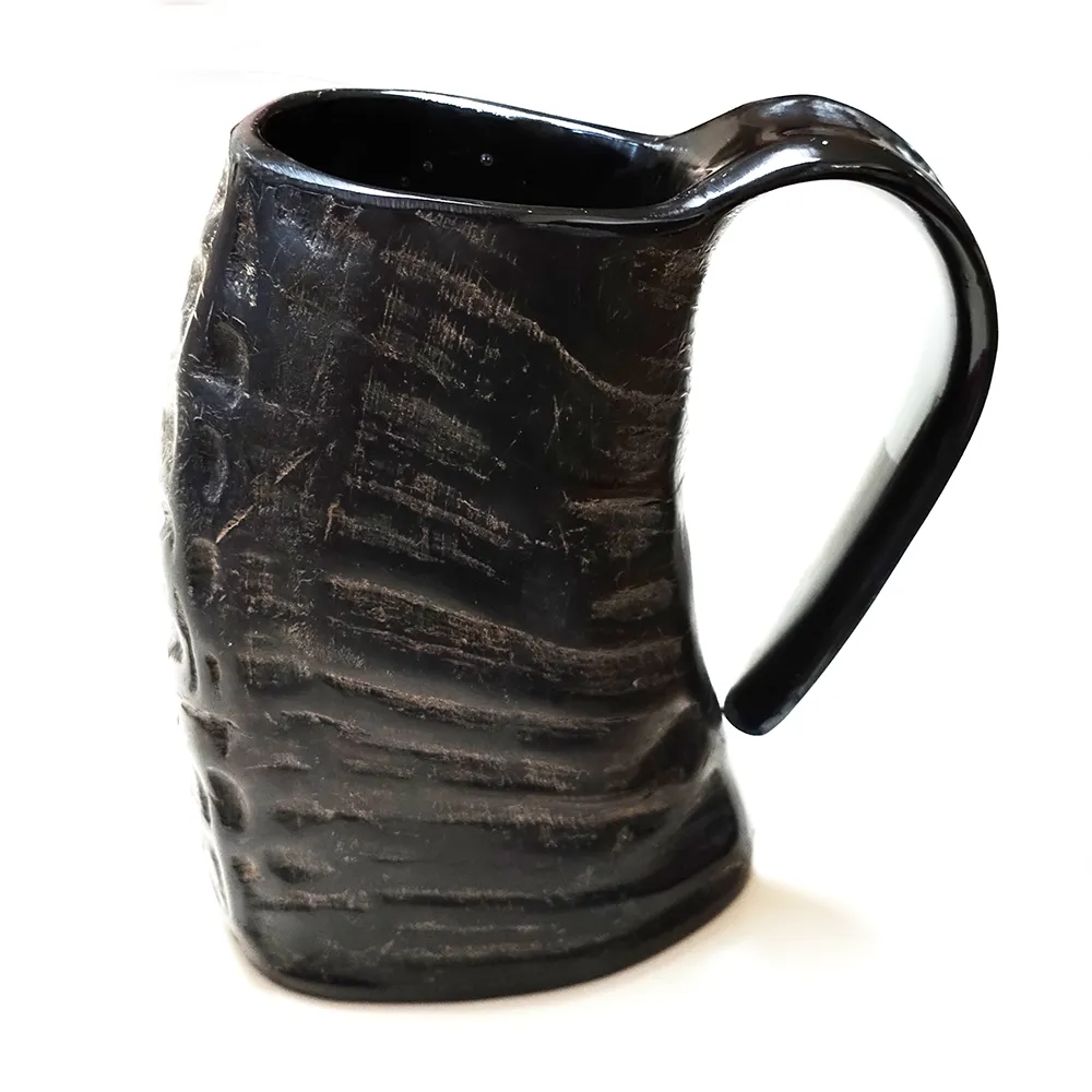 DHgate.com:Handcrafted Rustic Ox Horn Tankard Authentic Viking Drinking ...