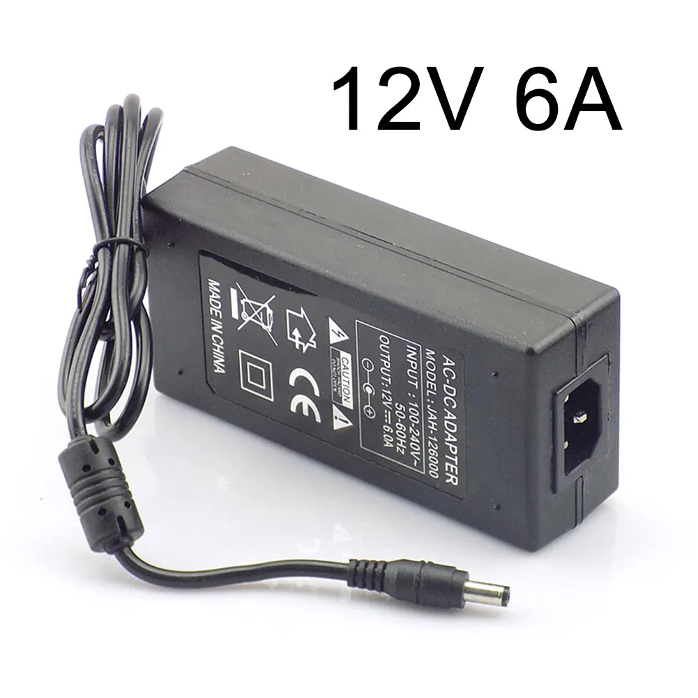 DHgate.com:AC DC 240V to 12V 6A Power Adapter Supply Charger for CCTV ...