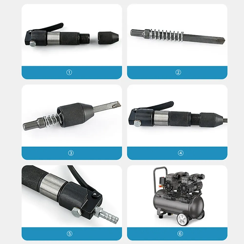 4-9 Inch Pneumatic Air Chisel Handheld Power Tool for Stone Carving and ...
