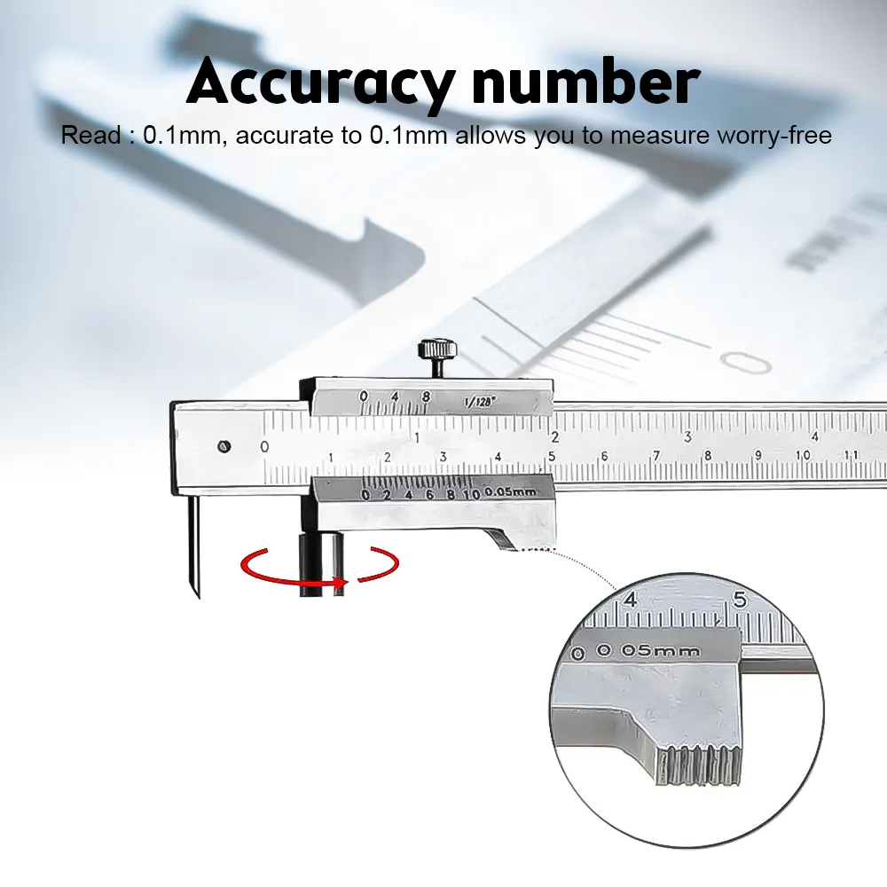 Precision Marking Vernier Caliper: 0-200mm Carbide Scriber, Parallel ...