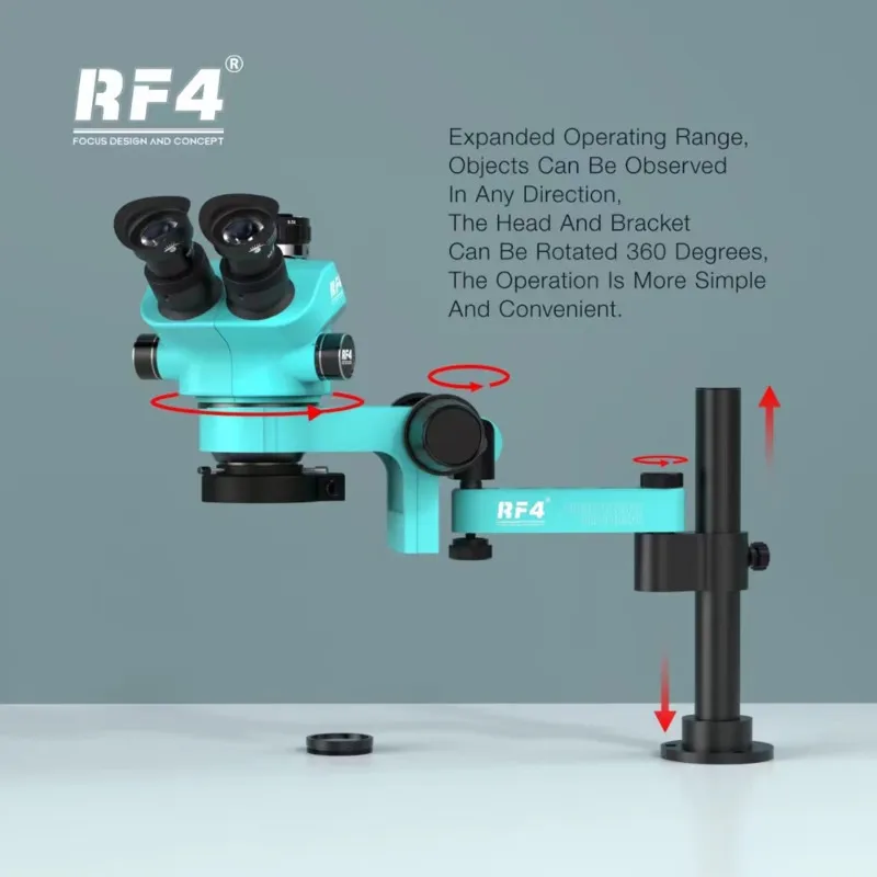 Professional Trinocular Microscope: 7X 50X Zoom, WF10X/22mm Eyepiece ...