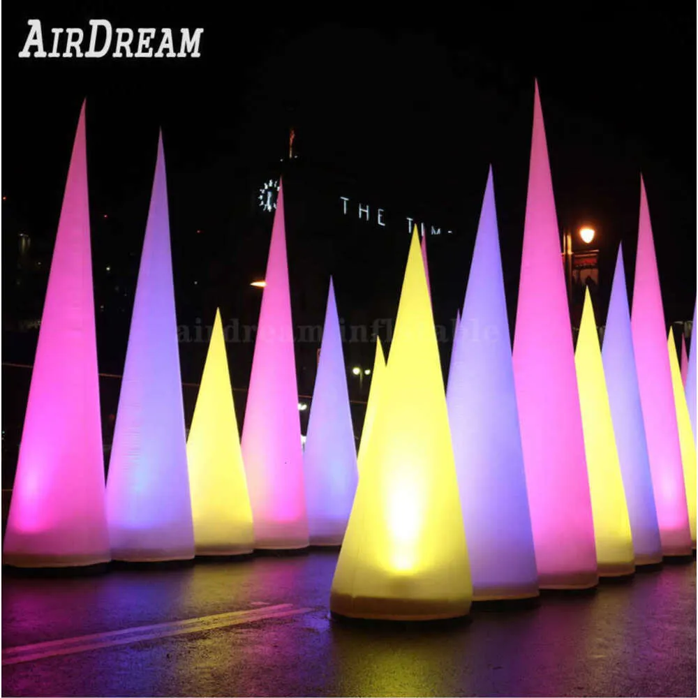 LED Inflatable Cone Icicle Lights Outdoor Pillar Column Tusk For Party ...