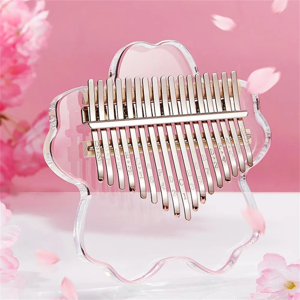 Kalimba Singer: Cherry Blossoms Acrylic Thumb Piano 17/21 Tone - Mini ...