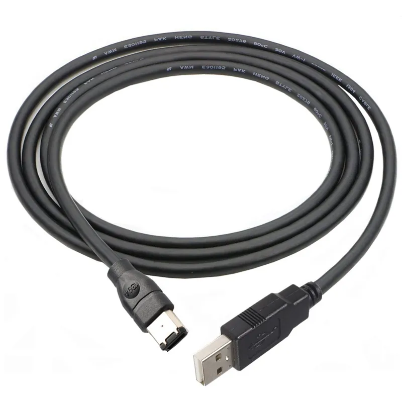 High-Quality USB Male to Firewire IEEE 1394 6 Pin Male ILink Adapter Cord Firewire 1394 Cable 1 ...