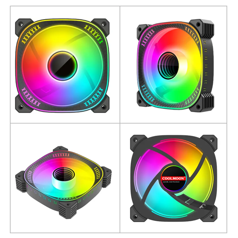 120mm ARGB Case Fan RGB Cooling 6PIN Adjustable LED 12cm Mute ...