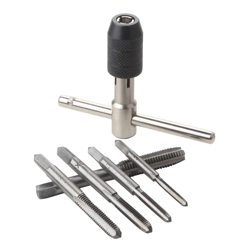 Adjustable T-Handle Ratchet Tap Holder Wrench M3-M8 with Machine Screw ...