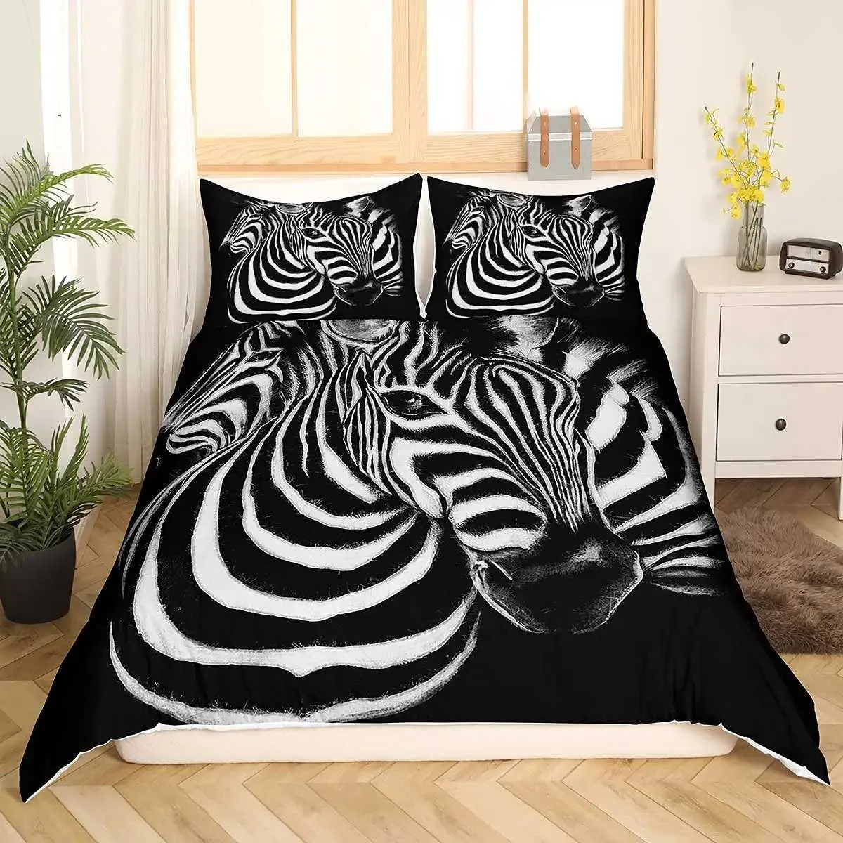 zebra print bedding set