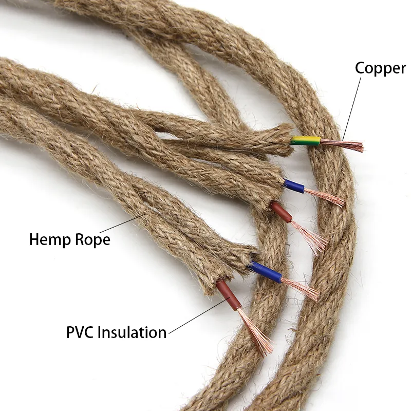 Glow Plug-Ready Hemp Rope Electrical Wire: 2/3 Core Twisted Cable for ...