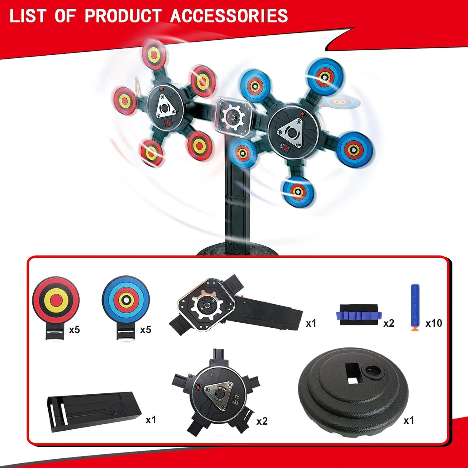 DHgate.com:Electronic Rotating Auto Reset Digital Target for Gel Ball ...