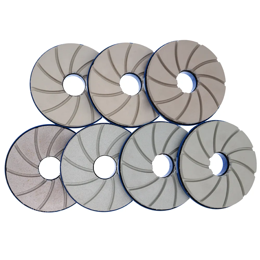 Automatic 6-Inch Snail Lock Edge Diamond grinding pads for Granite ...